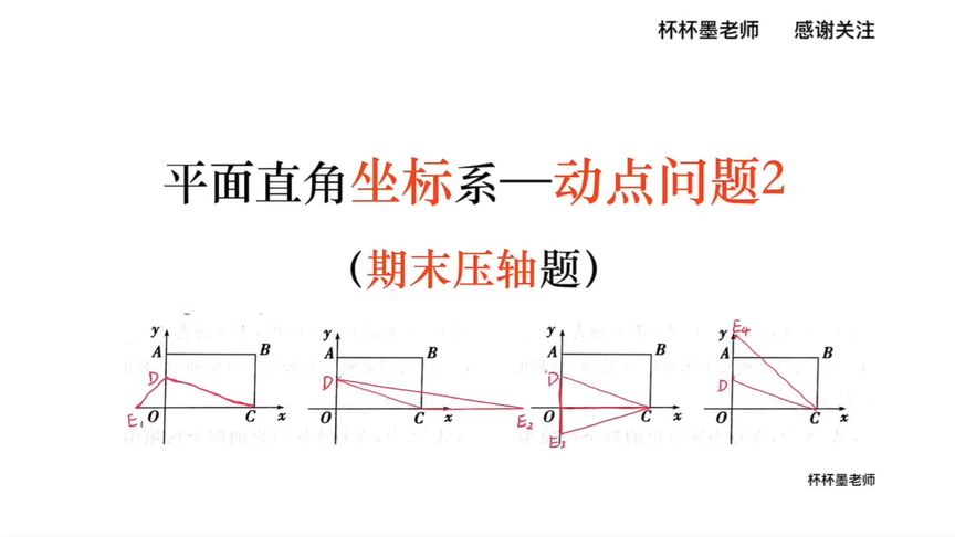 初中数学七年级下册 平面直角坐标系期末压轴题——动点问题2