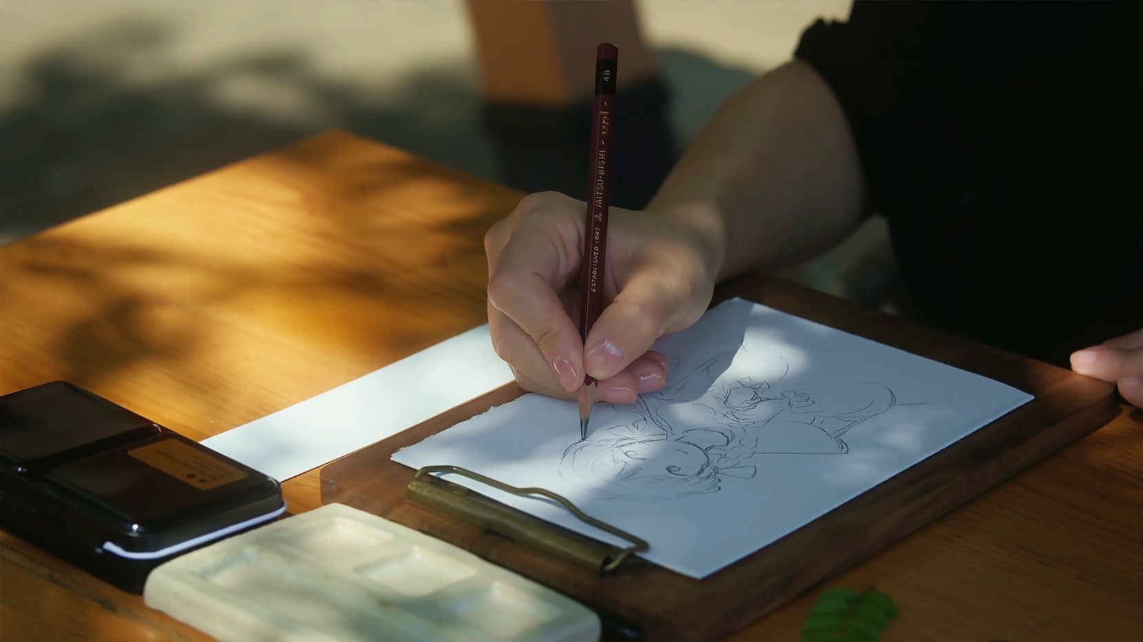 在呼呼的风声中,找到了百分百的专注与宁静|户外绘画实录