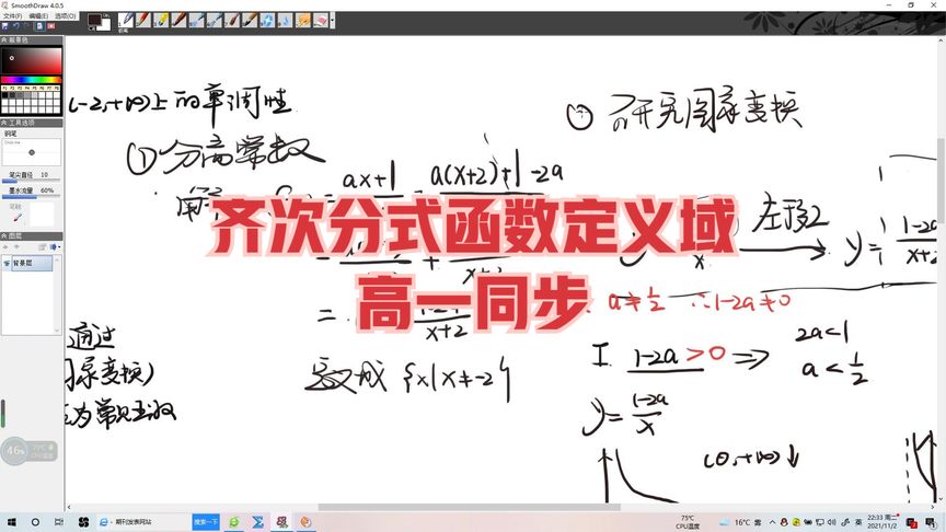 齐次分式函数单调性判断方法#高一数学#函数