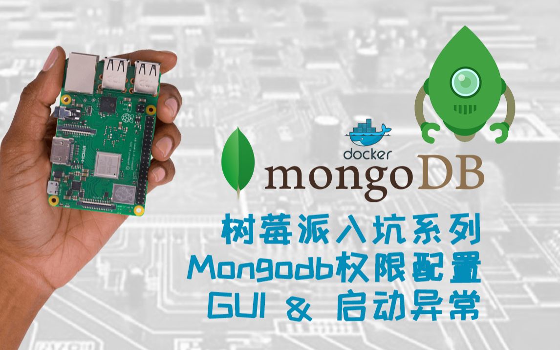 树莓派入坑系列 【加餐】 MongoDB权限配置 GUI 异常启动