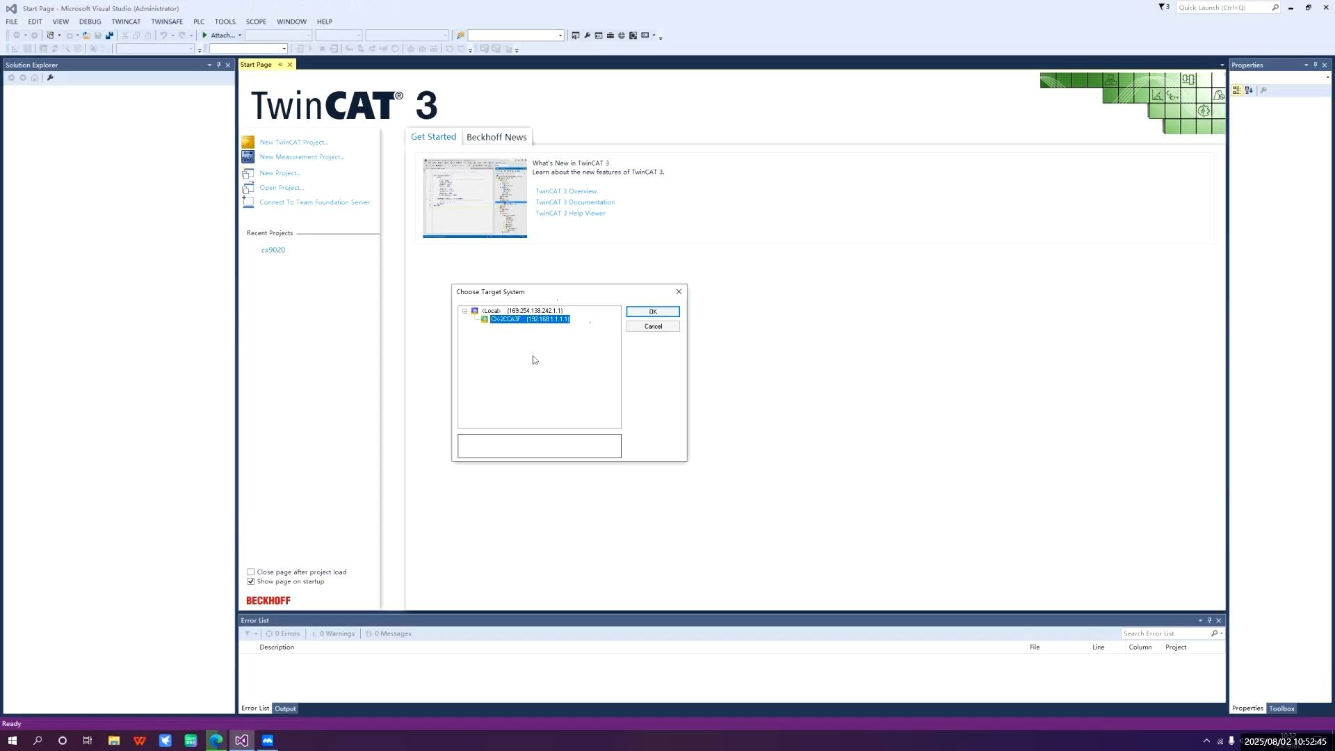 倍福TwinCAT3 CX9020PLC程序上载与下载