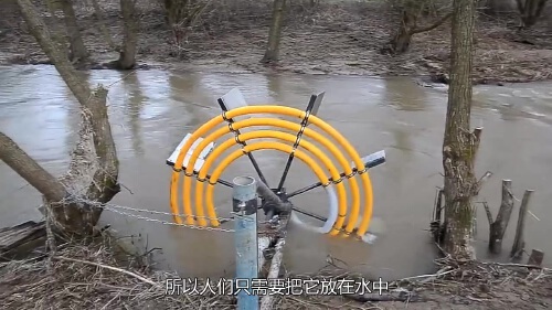 管道水轮泵是什么?放到水里就能旋转,轻松将低处水流引到高处