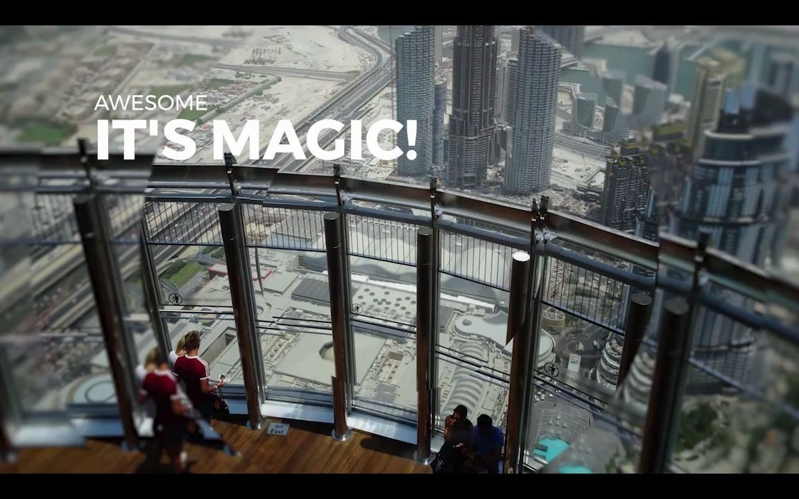 梦幻般的视差幻灯片转场pr模板