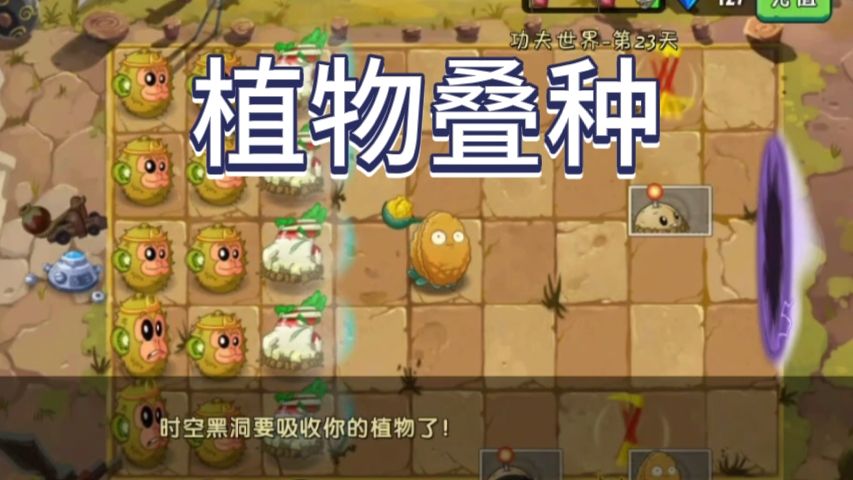 植物大战僵尸2:意外发现了一种植物叠种的方法。