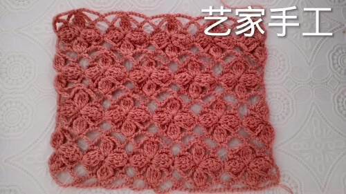 钩针编织小清新花朵围巾花样简单易学教程一