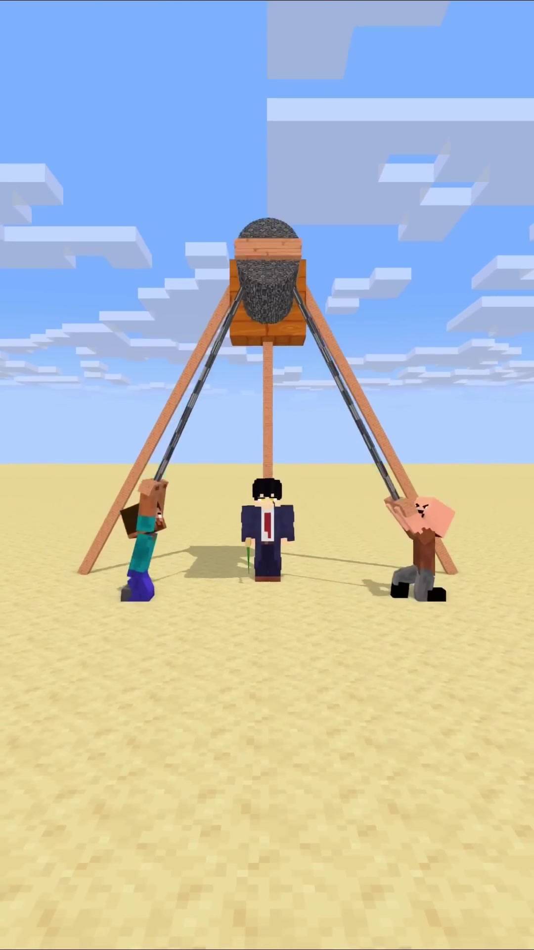 我的世界:Him能赢下这场特别的拔河比赛么?