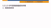 1.2.1.5 GPS系统的组成与作用 《物流师(仓储配送)三级》