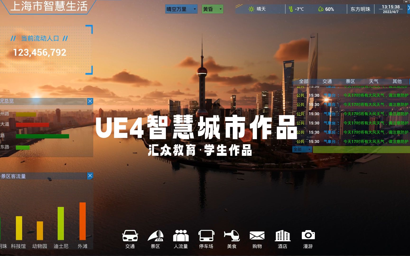 ...上海·智慧城市·3D可视化·数字孪生 | 汇众教育上海游戏动漫设计