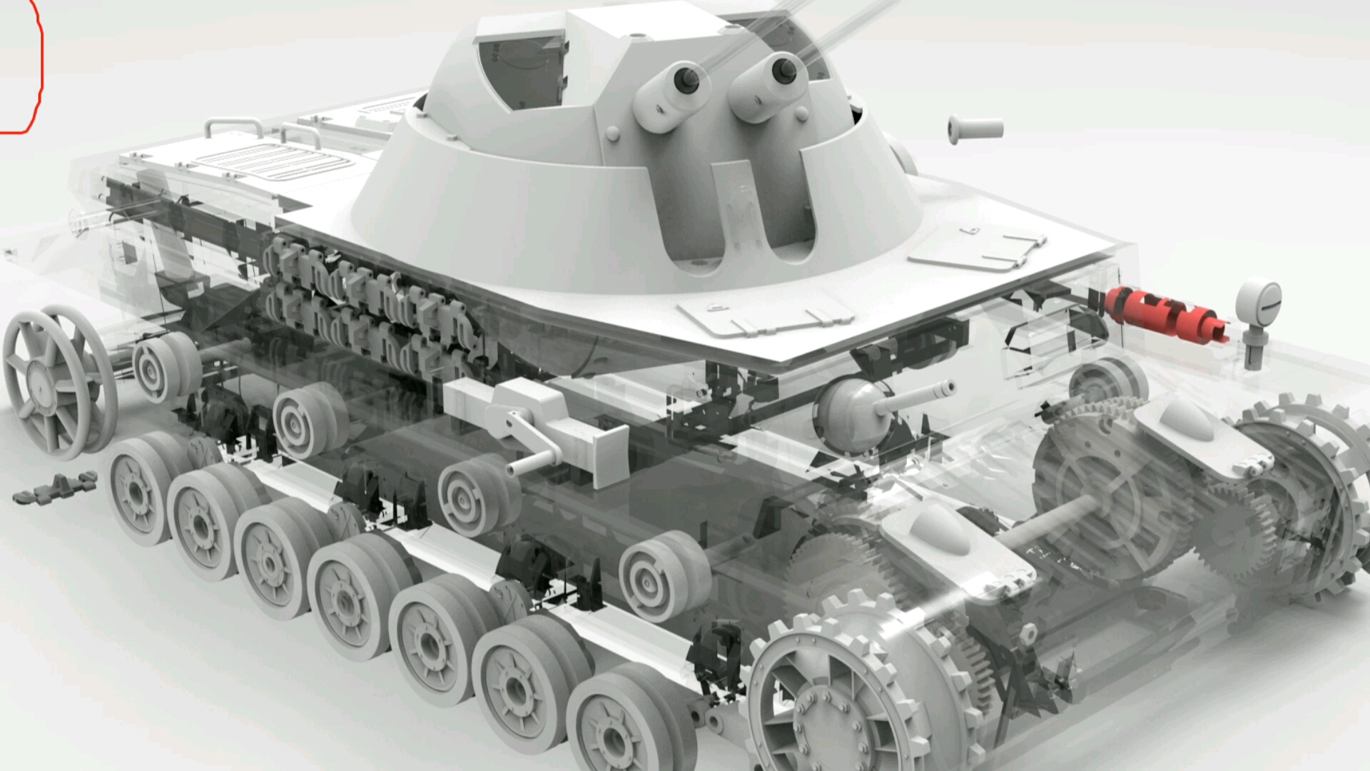 内结构坦克图纸3d打印坦克模型图纸