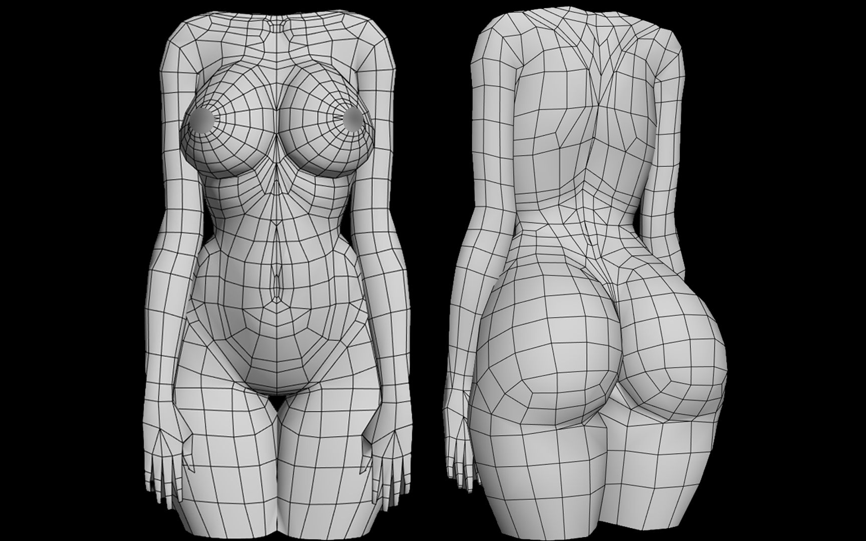 这是你喜欢的完美身材吗?3dmax人物建模女性人体建模技巧讲解