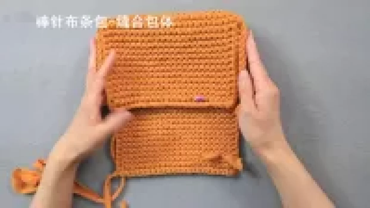 网红泫雅包 棒针布条包包手工编织DIY教程