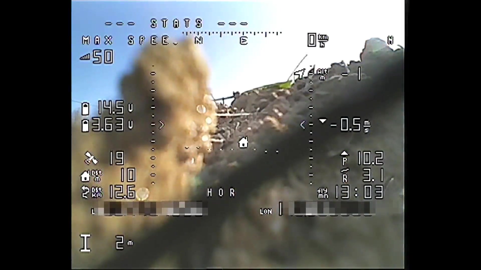 AR WING+F4飞控+INAV固件飞行osd录像