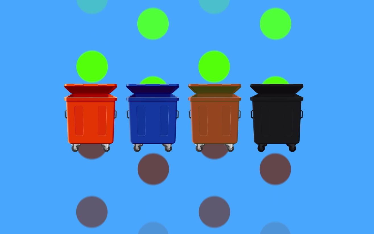 虽然我们在不同的垃圾桶里,但我们都有美好的前程