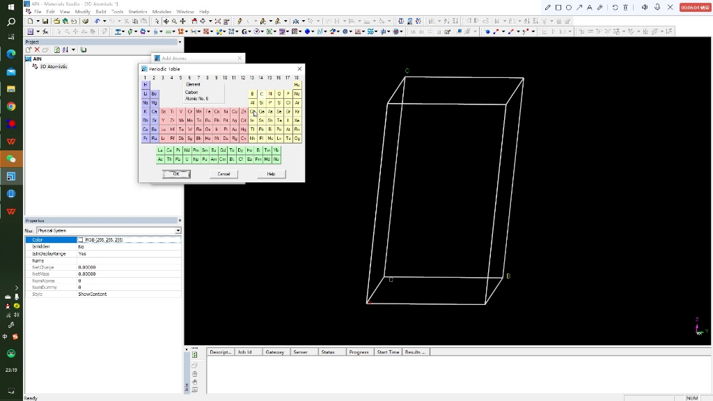 Materials Studio 中AlN的建模,结构优化,能带和态密度的计算。刚开始...