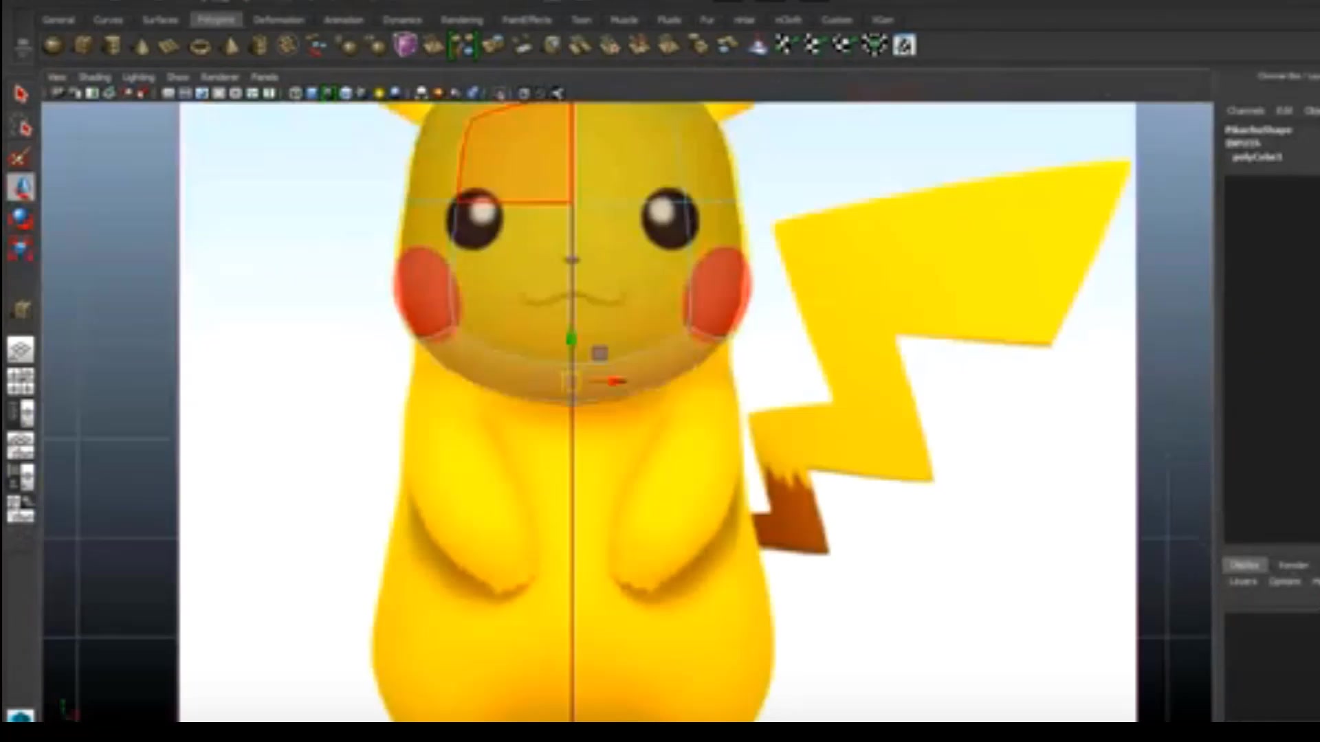 【建模教程】大佬制作皮卡丘模型（上）