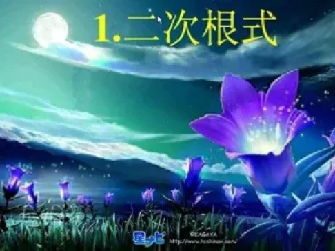 人教版九年级(上)二次根式(第1节)网络课堂实录