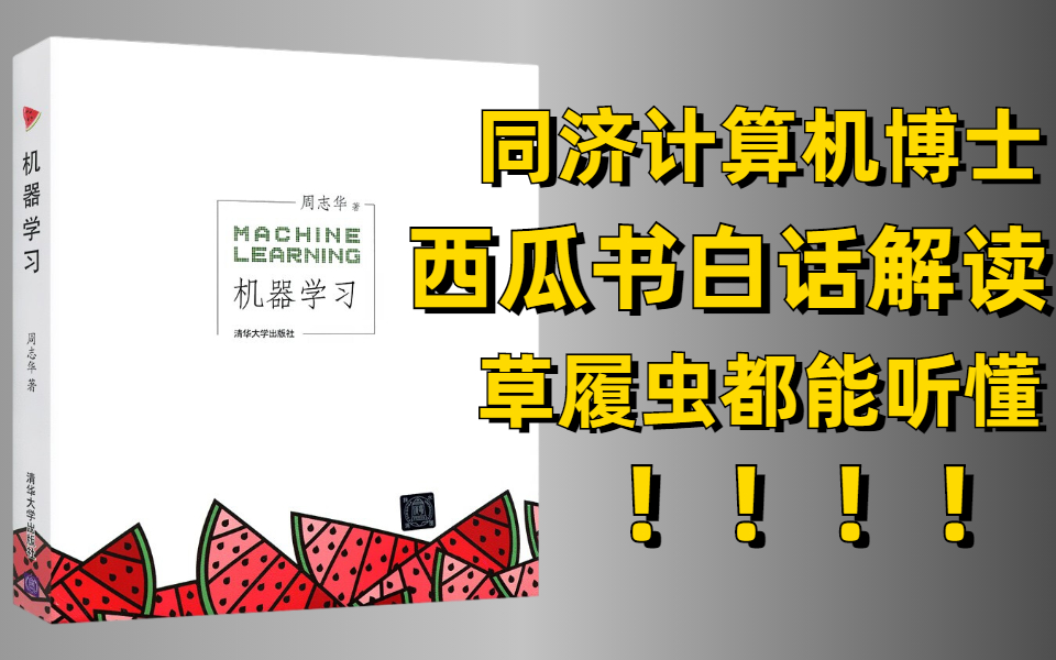 【西瓜书里的机器学习传统算法】同济计算机博士白话解读西瓜书!...