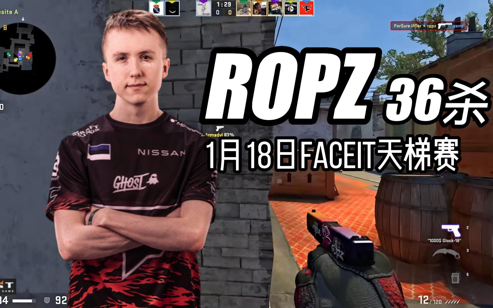 1月18日ropz36杀,百分之94的爆头率,是什么概念