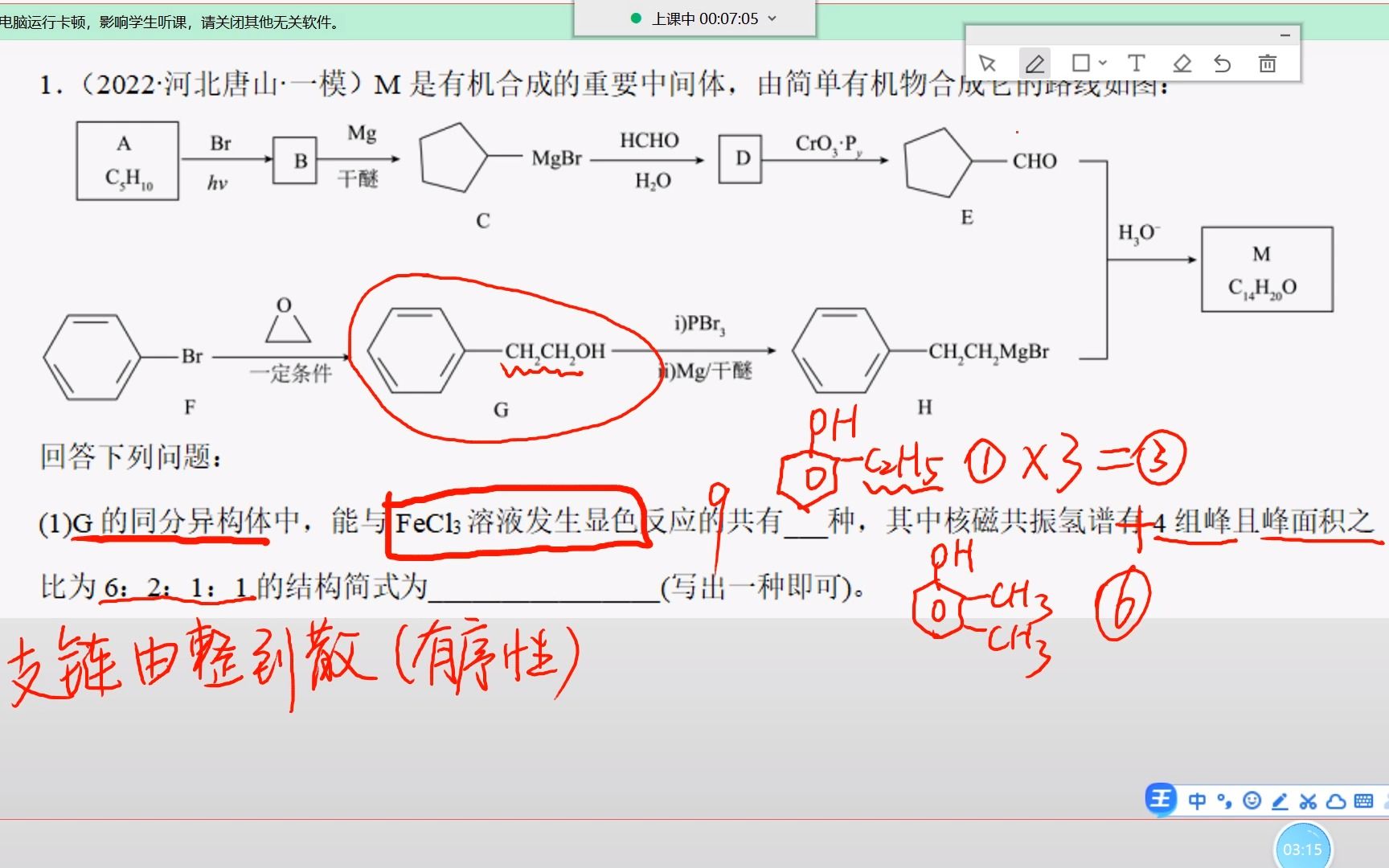 有机推断题中的同分异构体判断