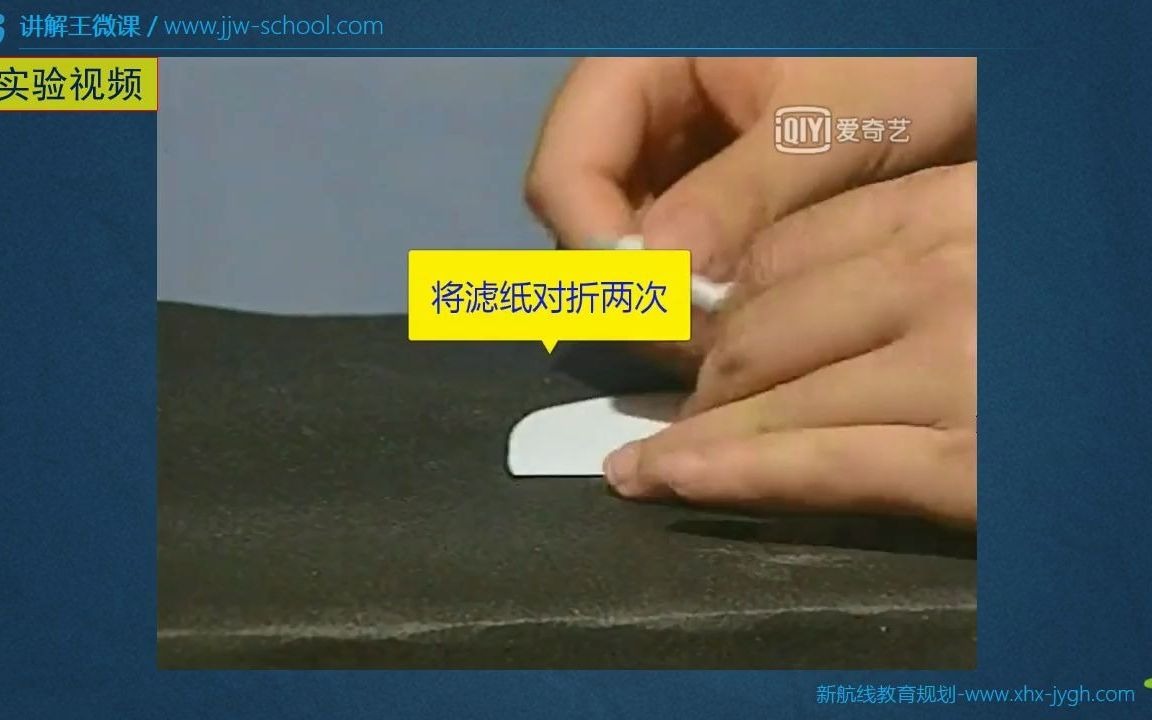 高中化学必修1过滤实验视频及操作要点