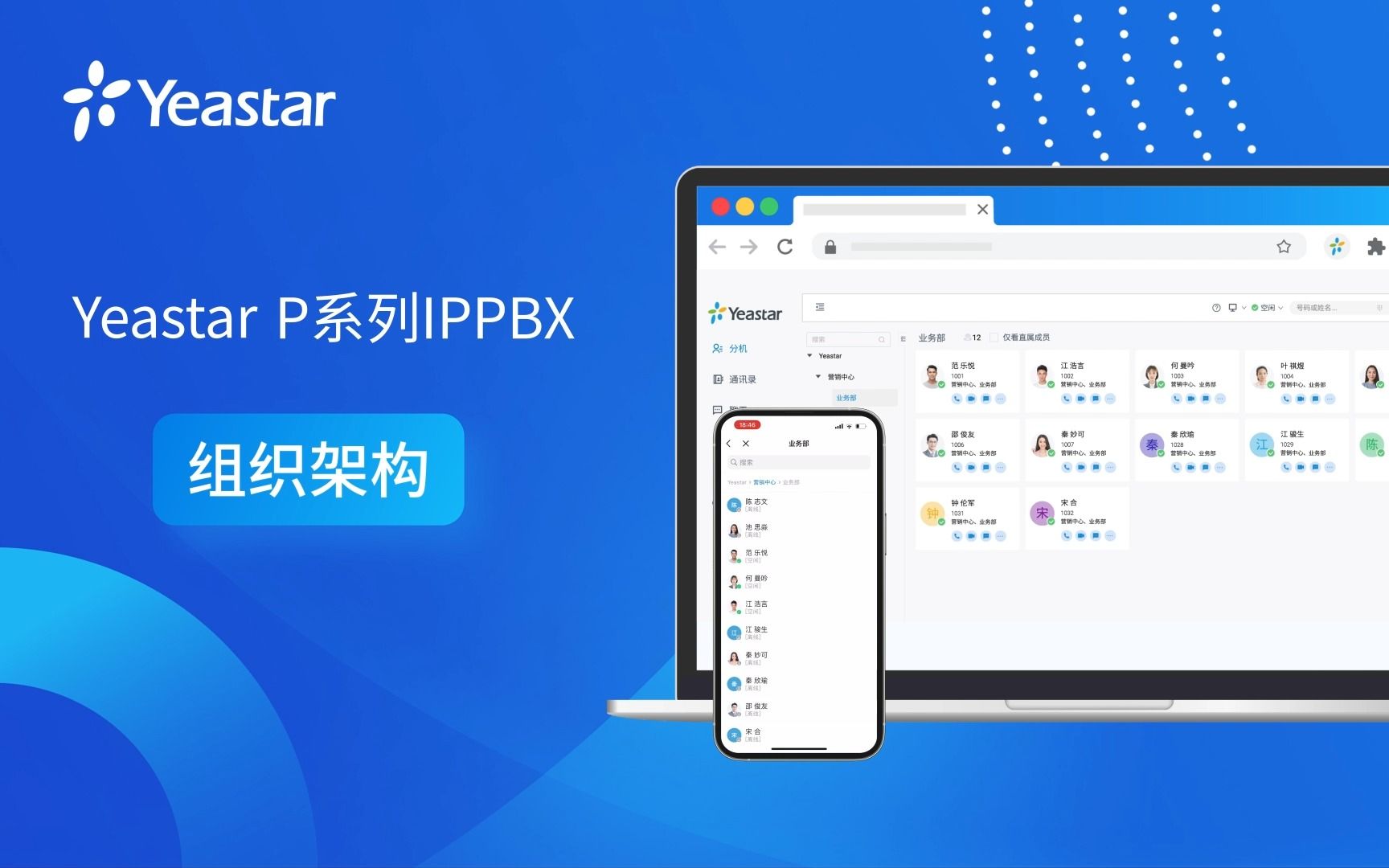 关于P系列IPPBX的组织架构功能