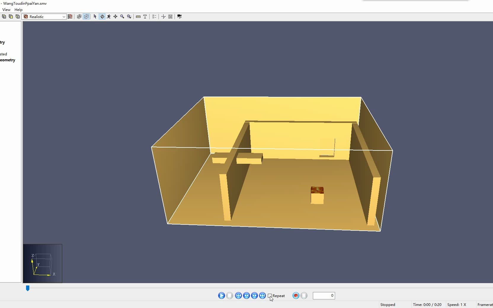 4个机械排烟的FDS模拟计算结果视频和1个二层宿舍楼的自然排烟的...