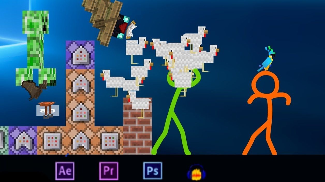 火柴人 vs我的世界第6集命令方块 | AVG反应【双语字幕】