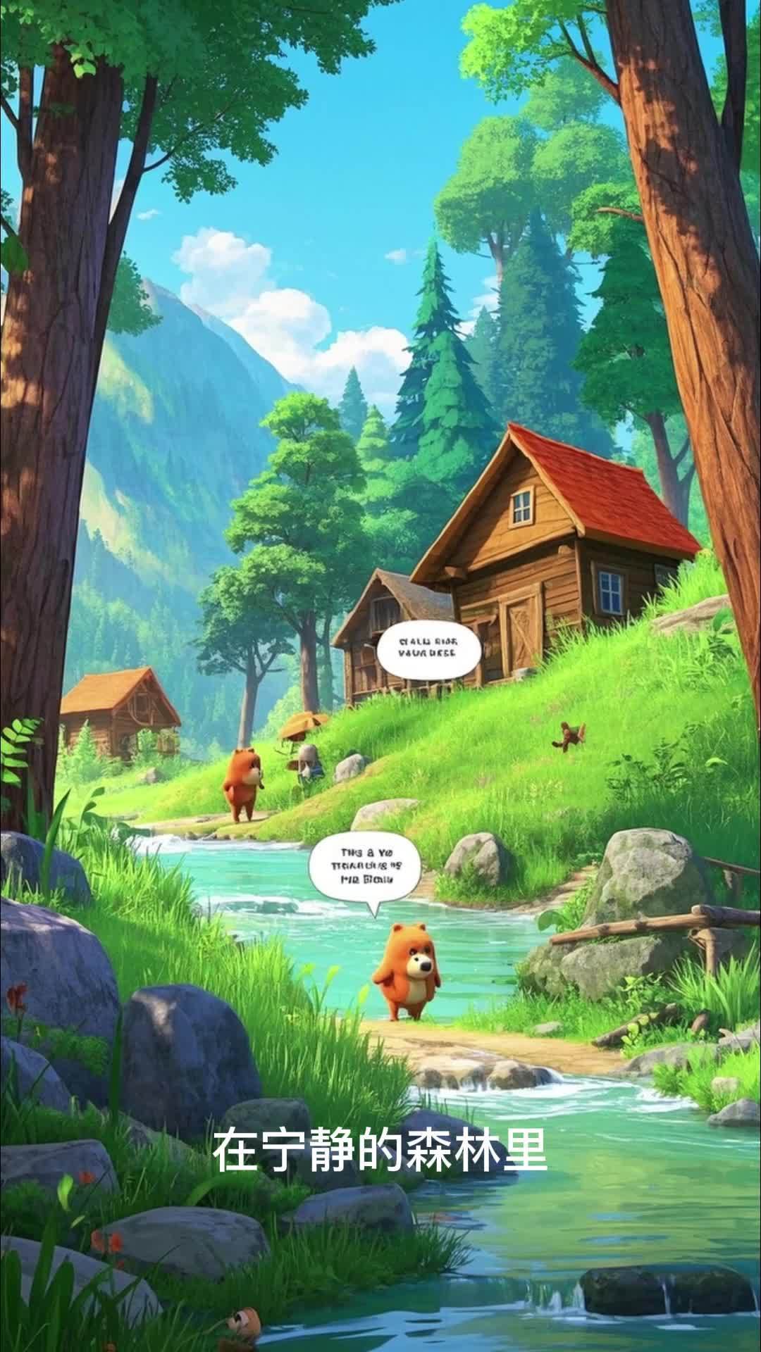 熊出没,保护鸟类巢穴,阻止砍树行动中