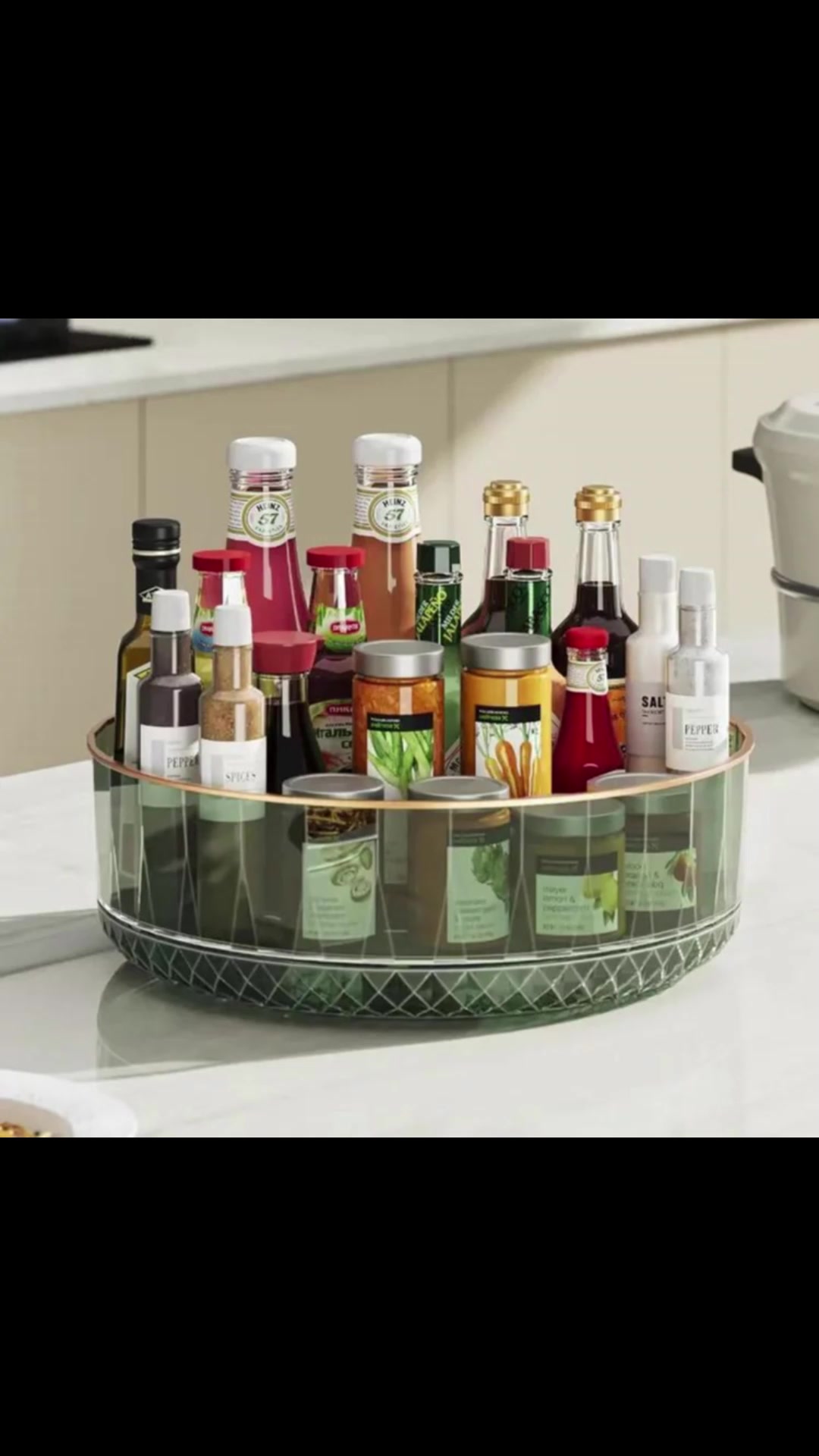 厨房调料置物架调味料架子旋转收纳神器家用用品用具大全实用三角#...