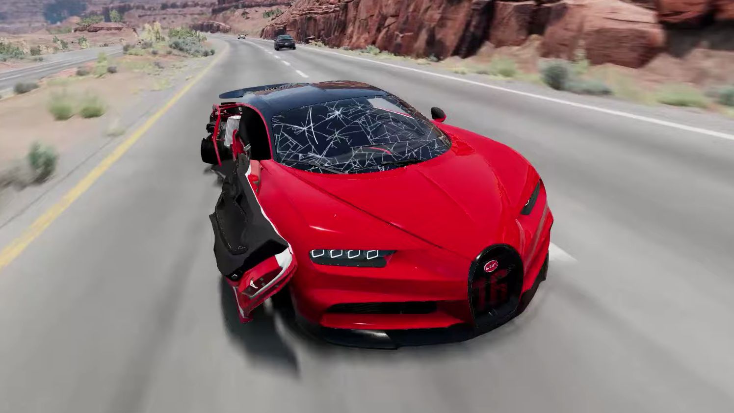 BeamNG模拟汽车跑车飙车超速车祸碰撞