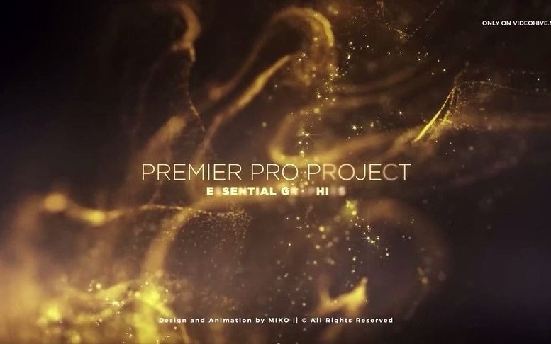 PR模板-华丽流体闪光粒子沙特效视频宣传介绍文字效果制作