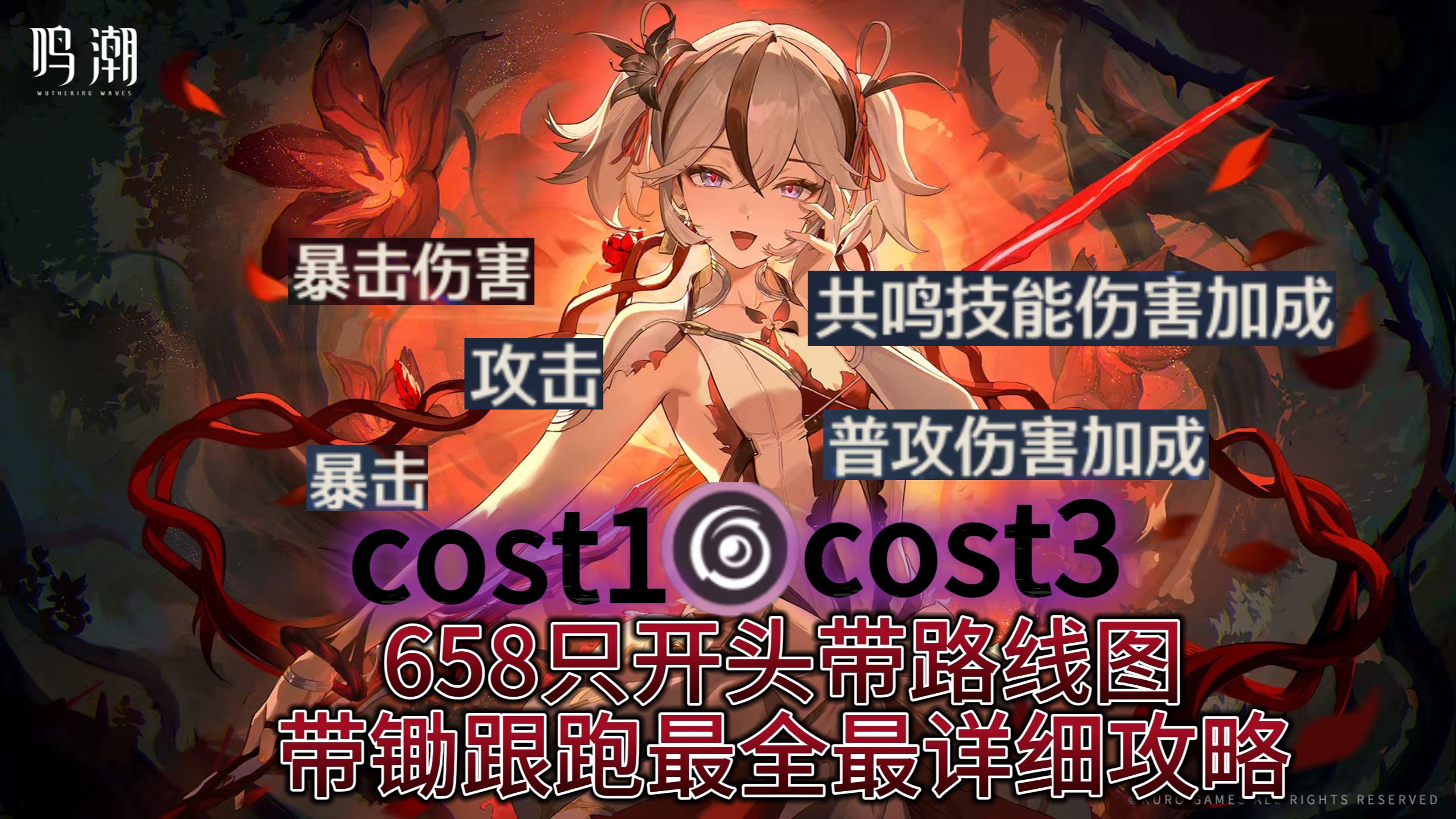 【鸣潮暗套速刷】提椿练度必看!沉明劫日暗套cost3+cost1速刷声骸:暗...