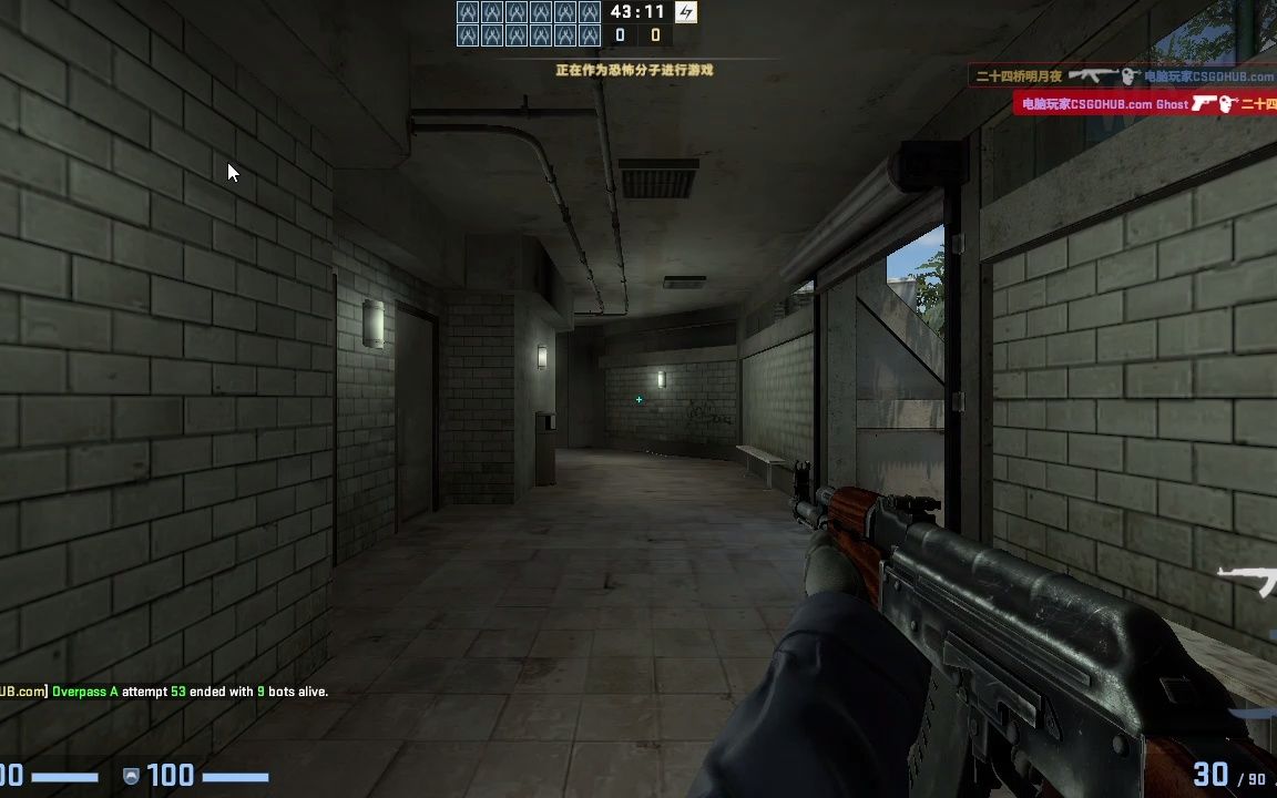 CSGO创意工坊地图csgohub里的人机是真心离谱。