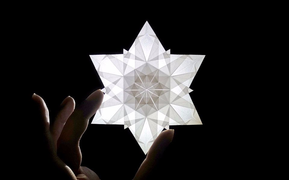 【折纸-教程】跨年啦!跟UP主再学一款雪花吧,对,是雪花并不是魔法阵…