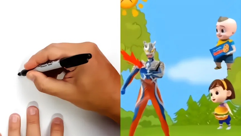 儿童奥特曼动画片 儿童益智动画片 简笔画 早教启蒙