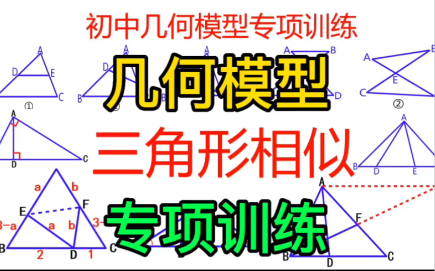 三角形相似,初中几何模型,初中数学几何模型专项训练