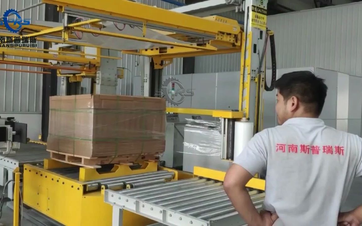 炮泥自动分块码垛装箱打包生产线