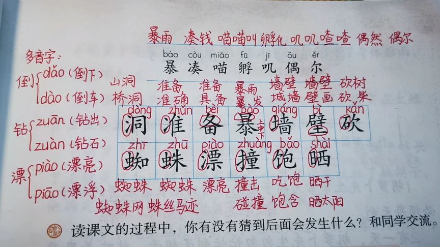 三年级语文上册第12课《总也倒不了的老屋》生字讲解