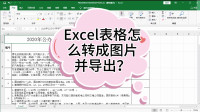 Excel表格怎么转成图片并导出?小猪猪30秒教学,精准导出PNG图片