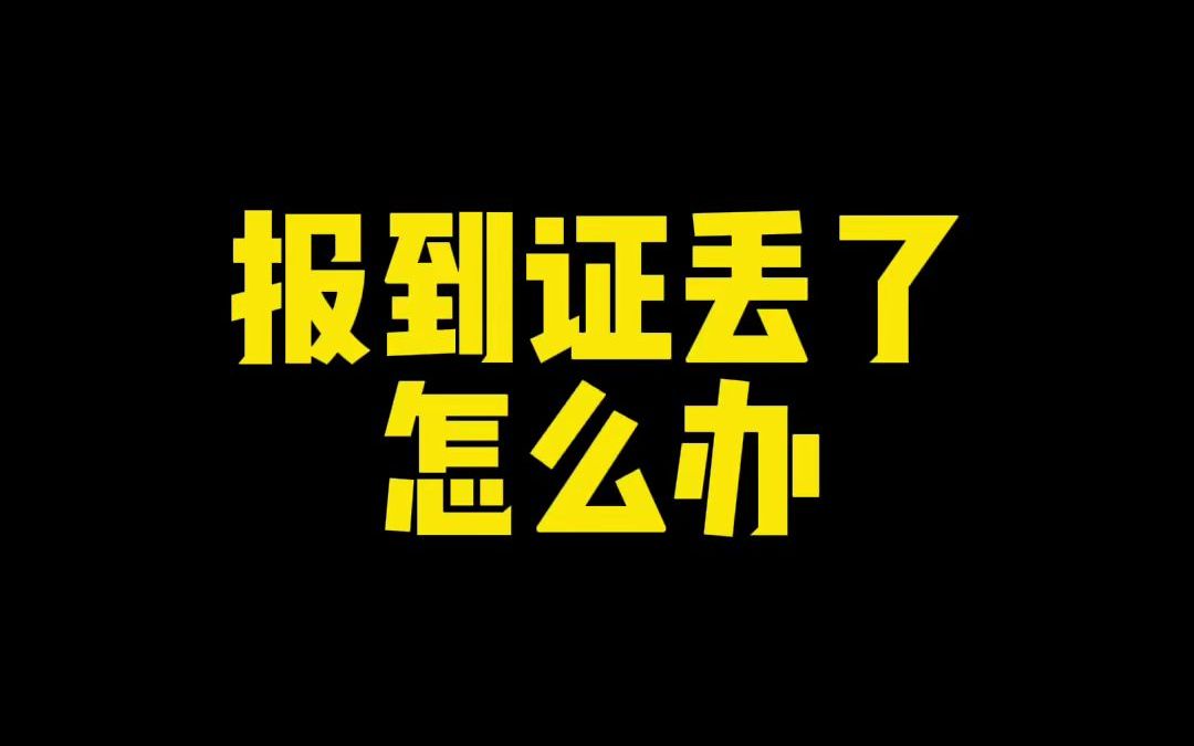 报到证丢了怎么办