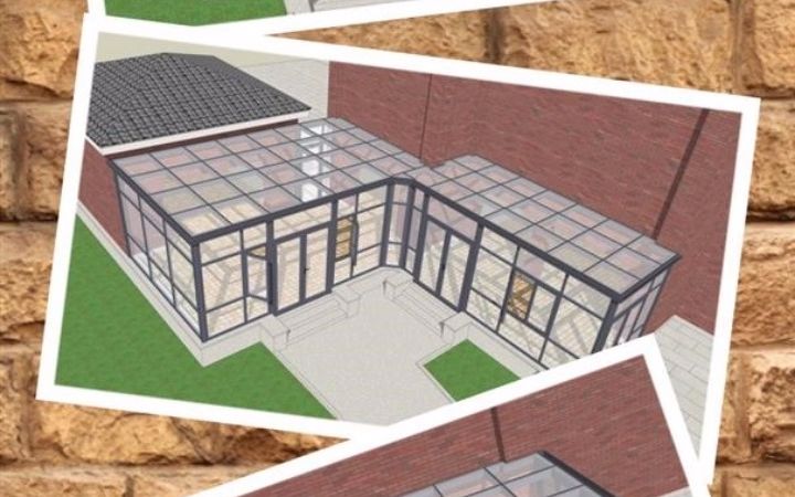 钢结构阳光房设计效果图S1644