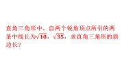 初中数学直角三角形中线求斜边的长