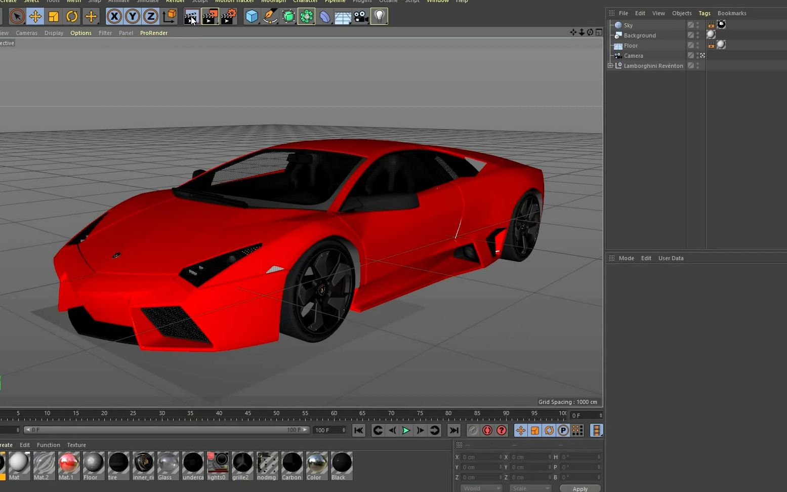 【C4D教程】用C4D软件HDRI预设渲染一辆跑车视频教程讲解