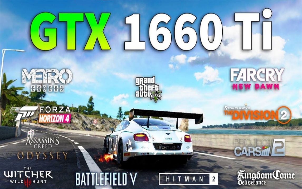 GTX 1660Ti 显卡游戏性能测试(CPU为I7-8700K,测试分辨率为1080P和...