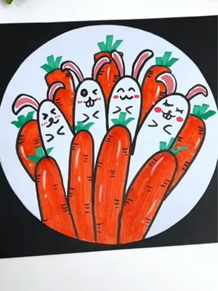 看看用孩子的小手掌能画出什么吧#手掌画 #简笔画 #一起学画画 #儿童...