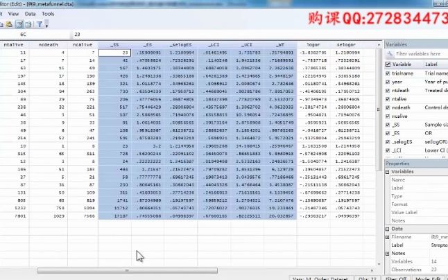 第八讲 Stata检测发表偏倚