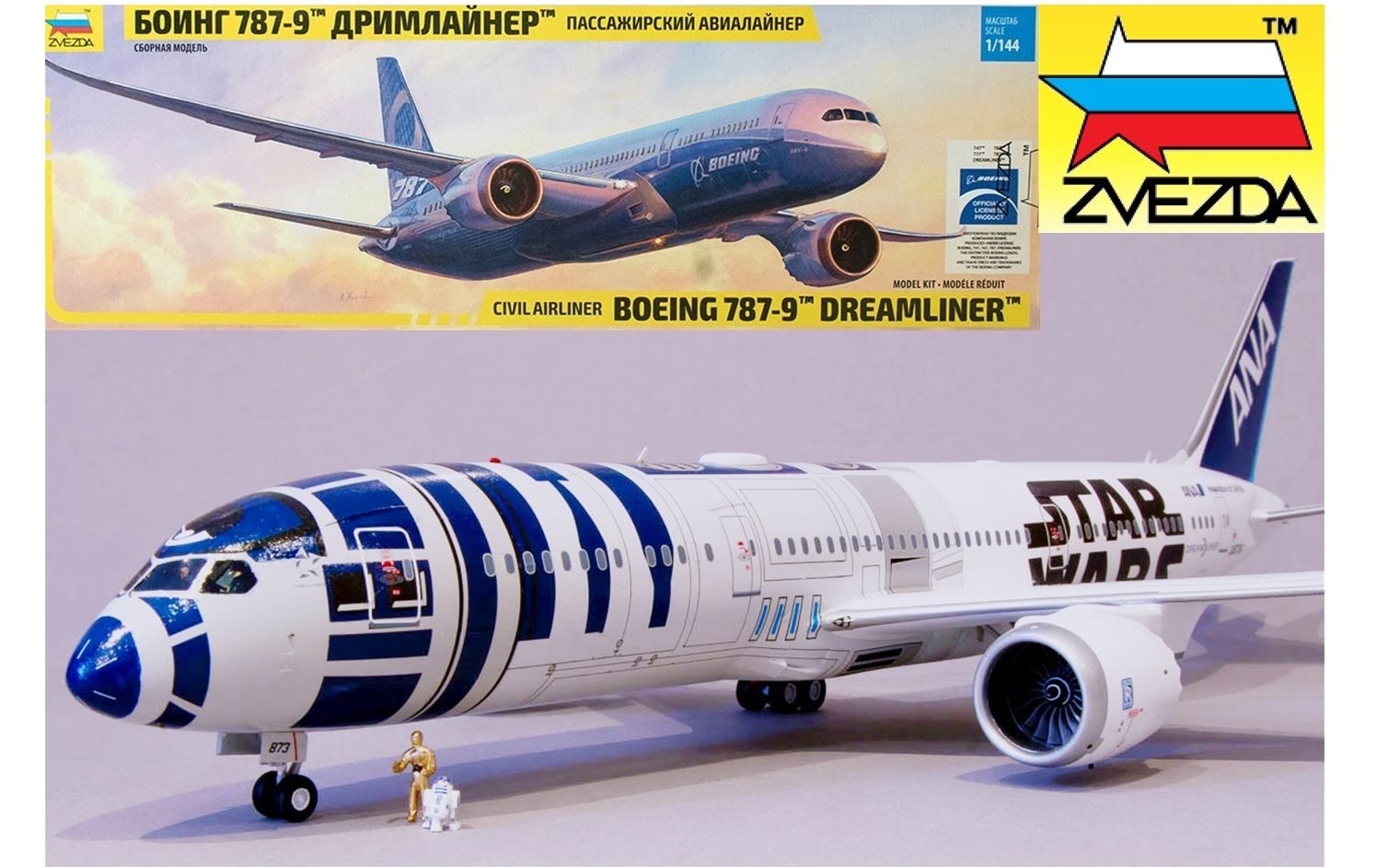【Oyaji modeler/合辑】红星静态·波音787-9星战ANA涂装·开箱制作...