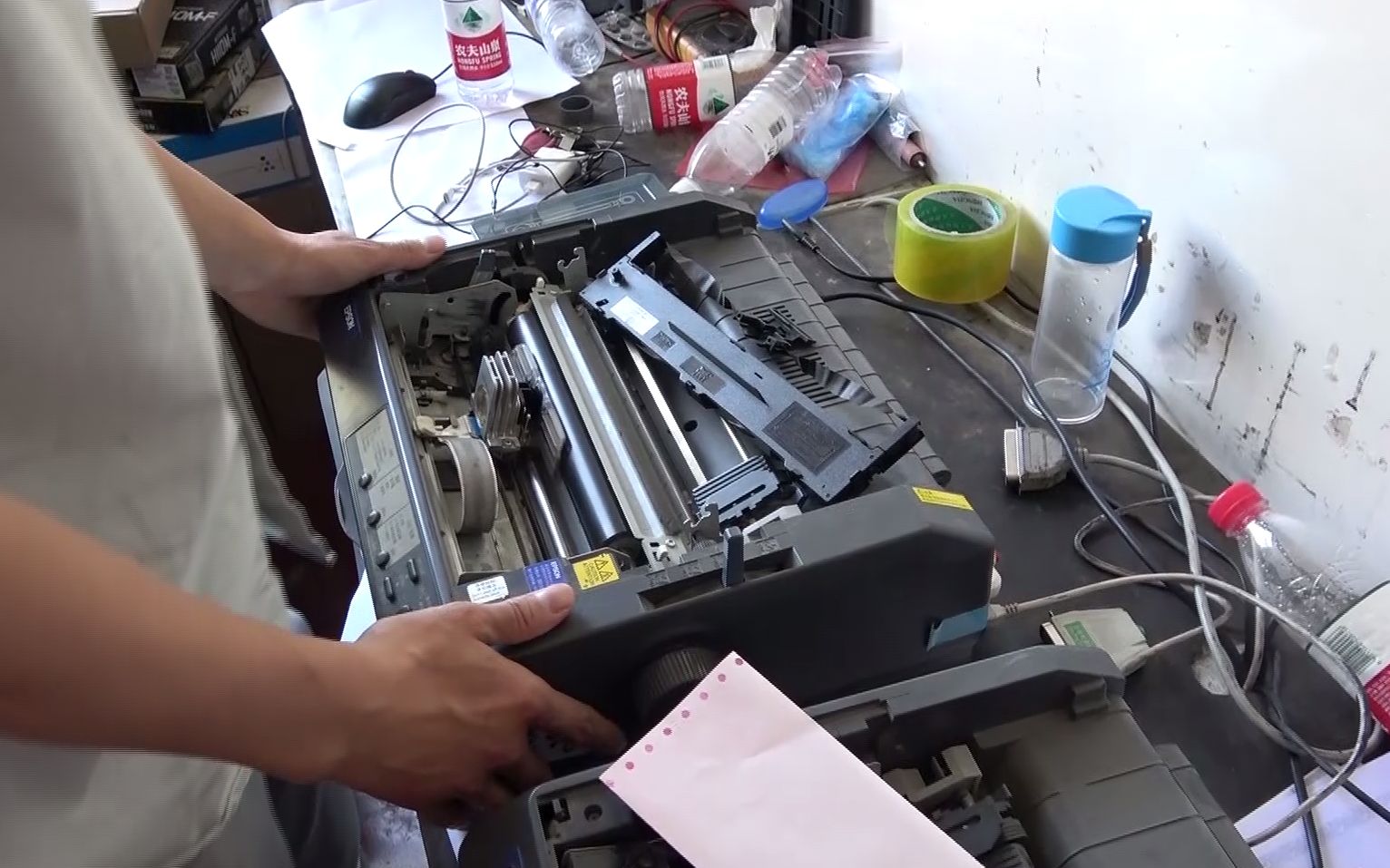 爱普生509 595k打印机断针,打印文字不清晰解决办法