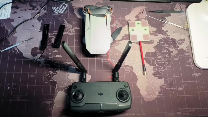 大疆无人机mini se 遥控器C2改装天线,自由组合天线。改装有风险