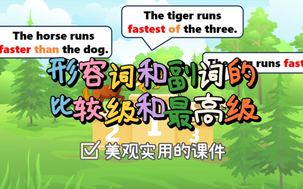 【形容词和副词的比较级和最高级课件】主打一个生动形象不费吹灰之...